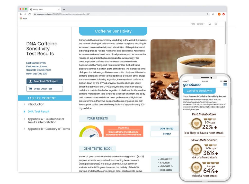 DNA Caffeine Sensitivity - Genebase